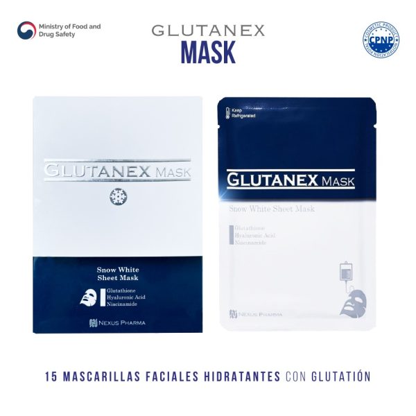 GLUTANEX™ MASK 15 Mascarillas faciales Revitalizantes con efecto ...